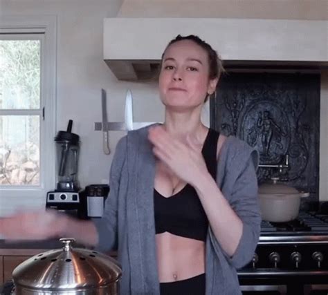 Brie Larson Workout Fit Flying Kiss 