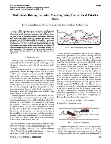 pdf multi scale driving behavior modeling using hierarchical pwarx model