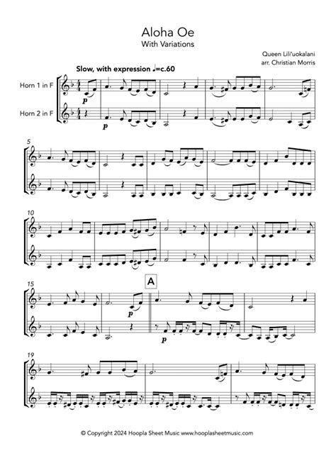 The Star Spangled Banner French Horn Duet Hoopla Music