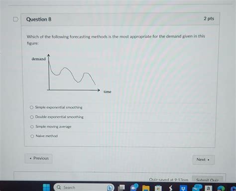 Solved Which Of The Following Forecasting Methods Is The Chegg