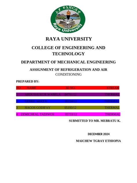 Refrigeration Assignment Pdf Applied And Interdisciplinary Physics Liquids