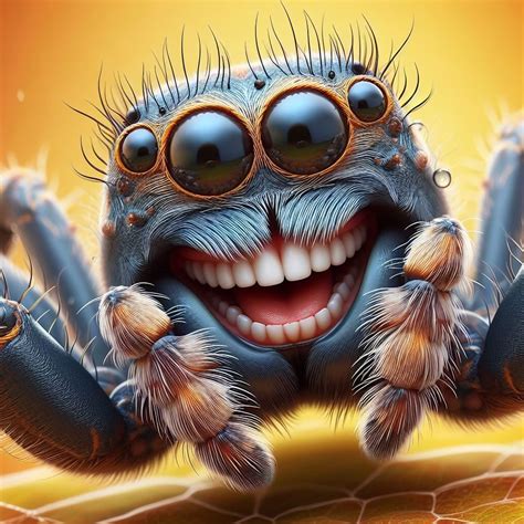 Smiling Jumping Spider Largest Oasis Of Ai Art