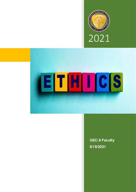 Gec 8 Ethics Module Sxsxsssssssssssssssssssssssssssssssssss 2021 Gec 8 Faculty 8 19 This Is