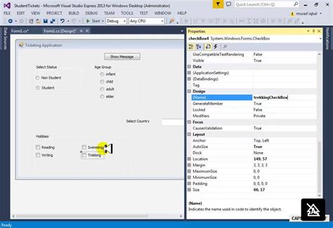 Using Radio Checkbox Combo Box In C Youtube