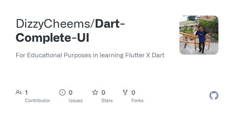 github dizzycheems dart complete ui for educational purposes in