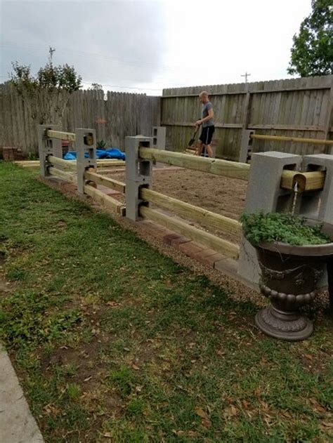 Cinder Block Fence Posts