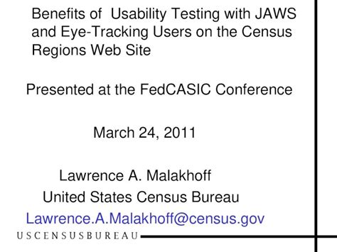 Pdf Benefits Of Usability Testing With Jaws And Eye 1 Benefits Of