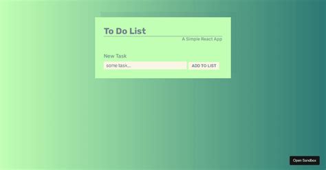 Todo App Codesandbox