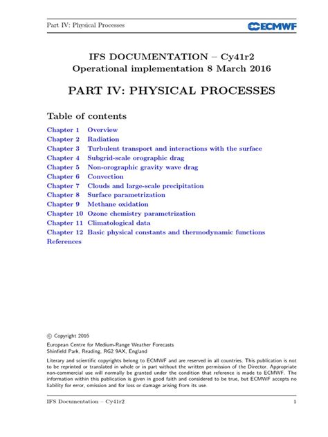 ifs documentation cy41r2 part iv physical processes 1 pdf turbulence cloud