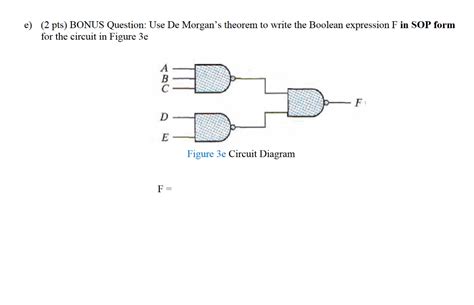Solved Question 3 15pts Boolean And De Morgans Theorems