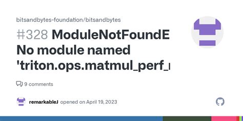 Modulenotfounderror No Module Named Tritonopsmatmulperfmodel