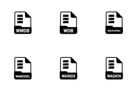 Database File Format Icon Pack 63 Glyph Files And Folders Icons Svg