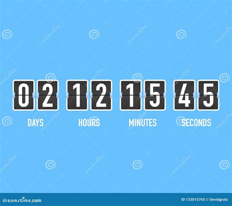 Countdown Clock Counter Timer Ui App Digital Count Down Circle Board