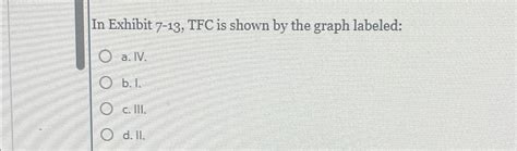 Solved In Exhibit 7 13 TFC Is Shown By The Graph Chegg Com