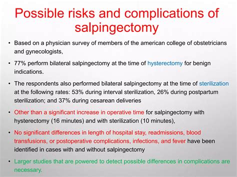Salpingectomy For Ovarian Risk Reduction Pptx