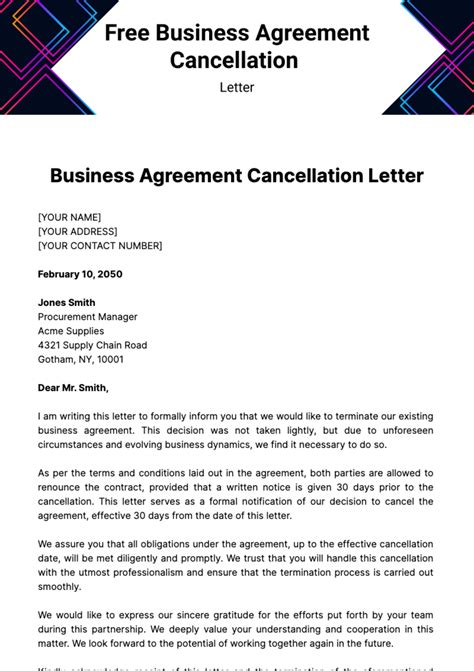 Free Invoice Cancellation Letter Template To Edit Online
