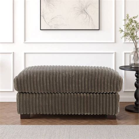 40 W Oversized Rectangle Plush Corduroy Ottoman On Sale Overstock