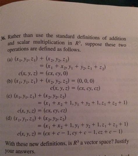 solved rather than use the standard definitions of addition