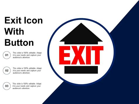 Exit Icon With Button Powerpoint Shapes Powerpoint Slide Deck