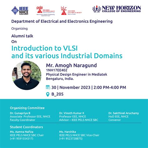 Alumni Talk On Introduction To VLSI And Its Various Industrial Domains Electrical And