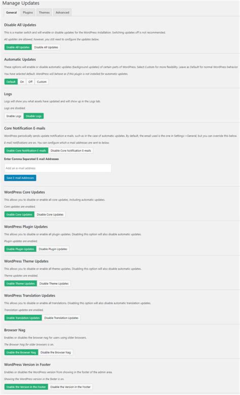 How To Easily Manage Updates For WordPress On A Single Install For FREE