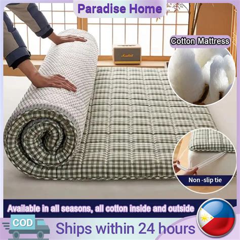 Foldable Matress Cotton Tatami Topper Mattress Single Queen King Koton