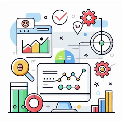 Colorful Illustration Of Various Data Analytics Charts And Graphs Premium Ai Generated Vector