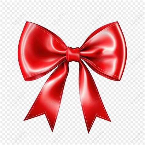 빛나는 빨간색 새틴 리본과 활실크패키지상자 Png 일러스트 무료 다운로드 Lovepik