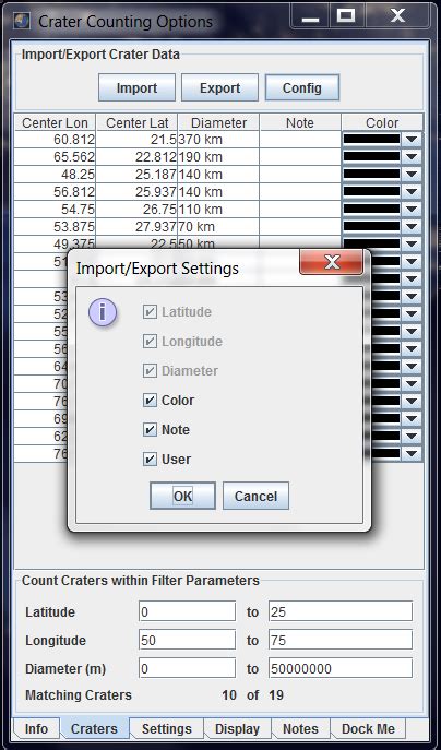 Crater Counting Layer Jmars Java Mission Planning And Analysis For