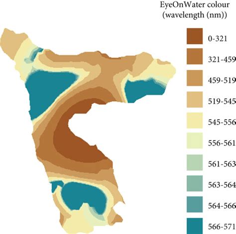 Spatially Generated Water Colour Variability Map From A Laboratory
