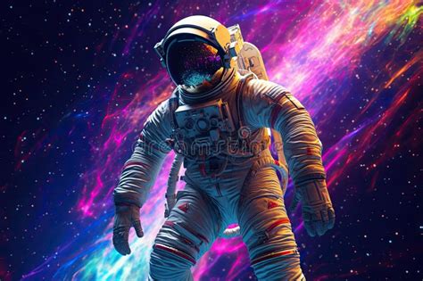 An Astronaut Is Floating In The Ocean Spaceman In The Underwater Stock