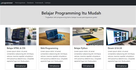 Pemrograman Web Tugas 4 Membuat Website Responsive Dengan Bootstrap
