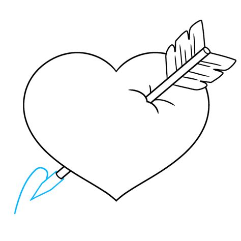 How To Draw A Heart With Arrow Really Easy Drawing Tutorial