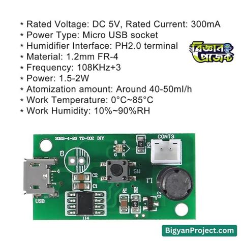 Usb Ultrasonic Mist Maker 5v Humidifier Module