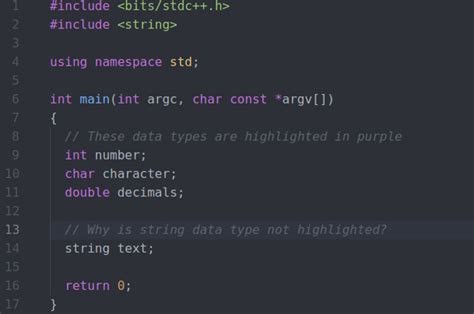Why Dont Ides Highlight String Data Type In Cc Stack Overflow