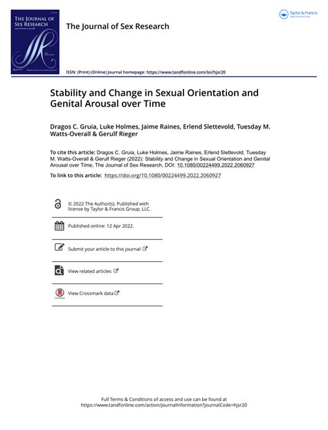 PDF Stability And Change In Sexual Orientation And Genital Arousal Over Time