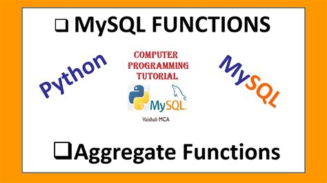 Mysql Aggregate Function Mysql Functions Youtube