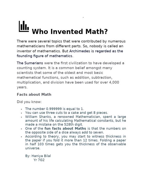 Who Invented Math Pdf