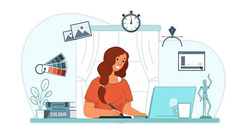 موشن گرافیک با مفهوم طراح گرافیک یا گرافیک دیزاینر فری پیک ایرانی