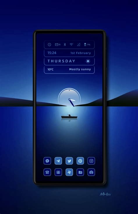 Shades Of Blue Klwp Theme Rkustom