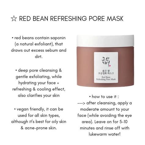 Beauty Of Joseon Red Bean Refreshing Pore Mask