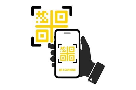 Premium Vector Scanning Qr Code With Mobile Smart Phone Qr Code For