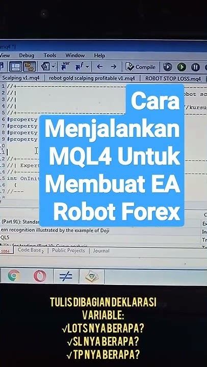 Cara Menjalankan Mql4 Untuk Membuat Robot Forex Youtube
