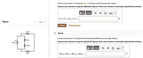 For Tne Circuit Shown In The Figurefigure Tind The Current Through Each Resistor Express Your