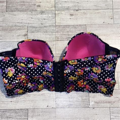 Joe Boxer Vintage Strapless Padded Bustier Bra Depop