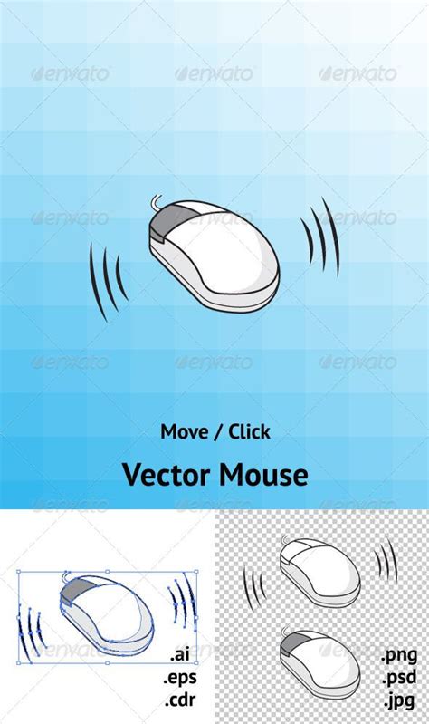 Vector Computer Mouse Moveclick Black And White Sketches Computer