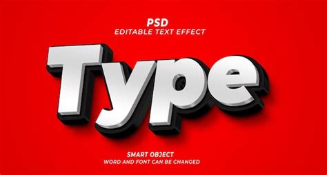 배경이 있는 3d Psd 편집 가능한 텍스트 효과 포토샵 템플릿을 입력합니다 프리미엄 Psd 파일