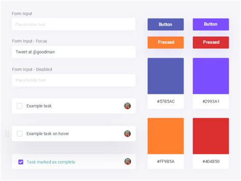 Simple Ui Kit Form Input Buttons Color Palette Download Free Resource