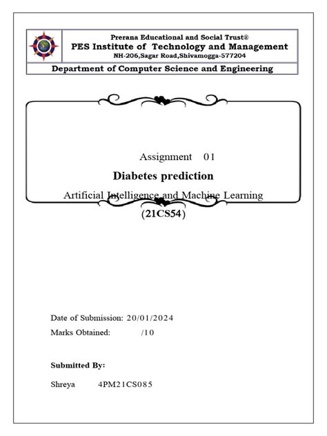 Aiml Report Pdf Diabetes Machine Learning