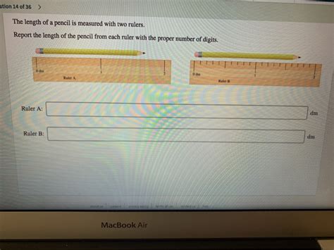 Solved Tion 14 Of 36 The Length Of A Pencil Is Measured